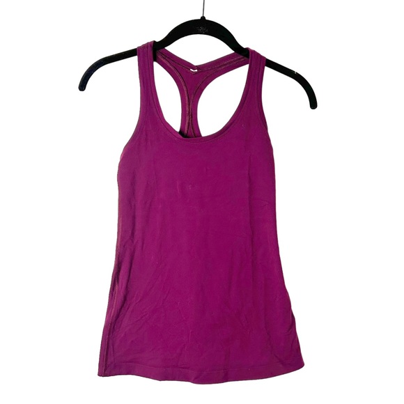 lululemon athletica | Tops | Lululemon Dark Maroonracerbacktank Top Euc ...